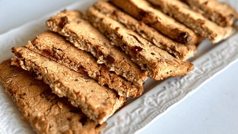 Biscoitos crocantes de aveia super fáceis! Sem trigo!